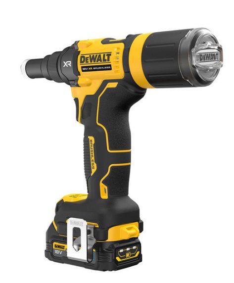 Dewalt Dcf403e1t 18v Xr 3/16" Brushless Riveter With Powerstack Battery ...